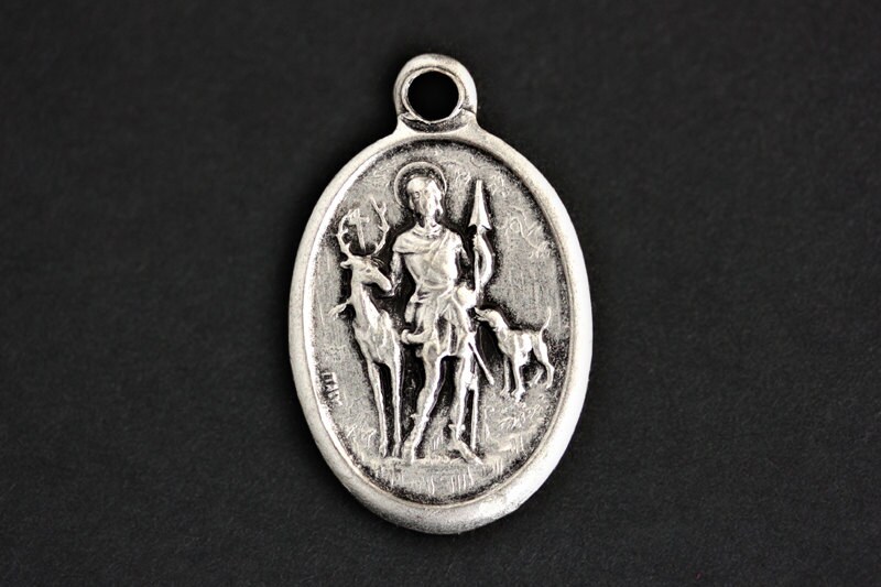 Saint Hubert Necklace. Christian Necklace. St Hubert Medal | Etsy