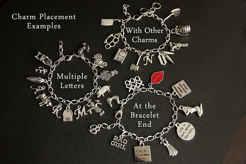 Initial Charm. Wax Stamp Letter Charm. Alphabet Charm. Add-on Charm for ...