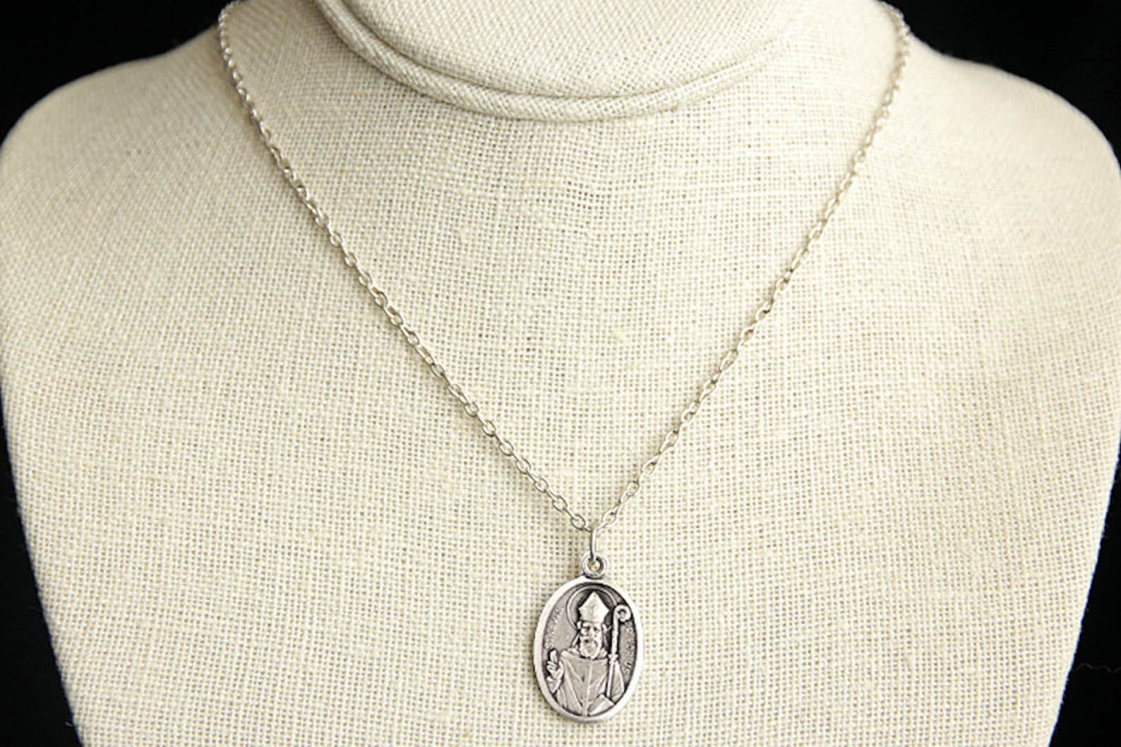 Saint Kevin Necklace. Christian Necklace. St Kevin Medal - Etsy