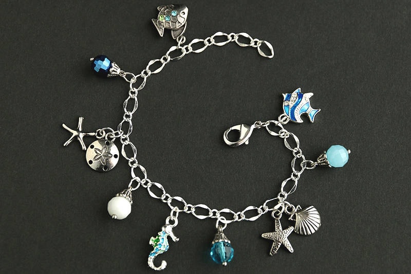 Enchanted Sea Bracelet. Blue Ocean Bracelet. Sea Life Charm | Etsy