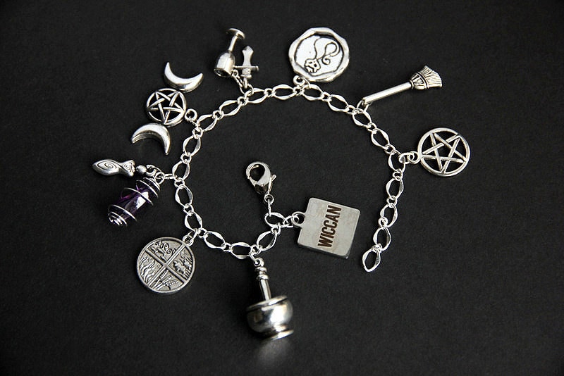 Wicca Bracelet. Witch Charm Bracelet. Wiccan Bracelet. Witch - Etsy