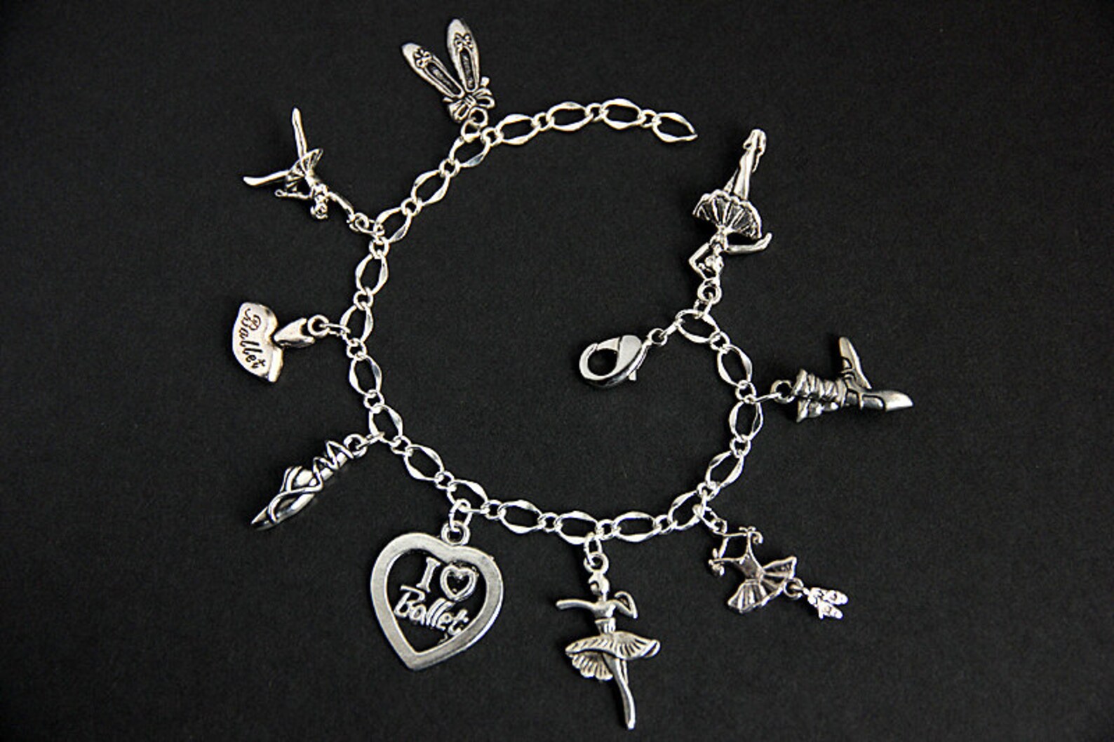 Ballet Bracelet. Ballet Charm Bracelet. Dance Bracelet. Silver - Etsy