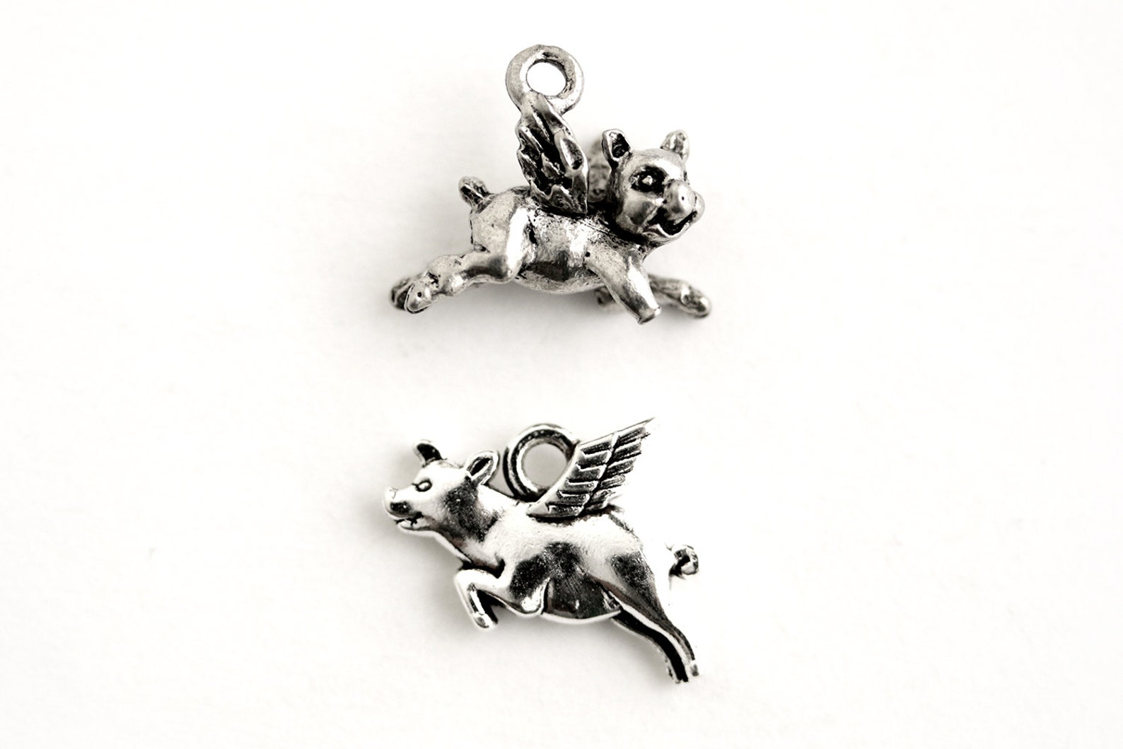 Flying Pig Charm. When Pigs Fly Charm. Add-on Charm for - Etsy