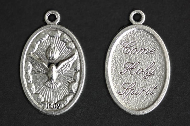 Holy Spirit Necklace. Catholic Necklace. Holy Spirit Medal - Etsy