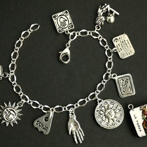 Tarot Card Bracelet. Strength Charm Bracelet. Divination Bracelet ...