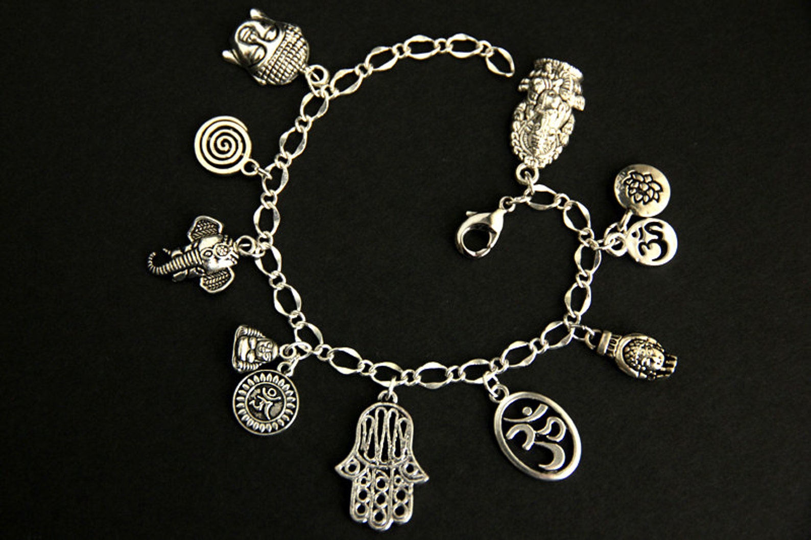 Hindu Bracelet. Charm Bracelet. Buddhist Bracelet. Hindu | Etsy