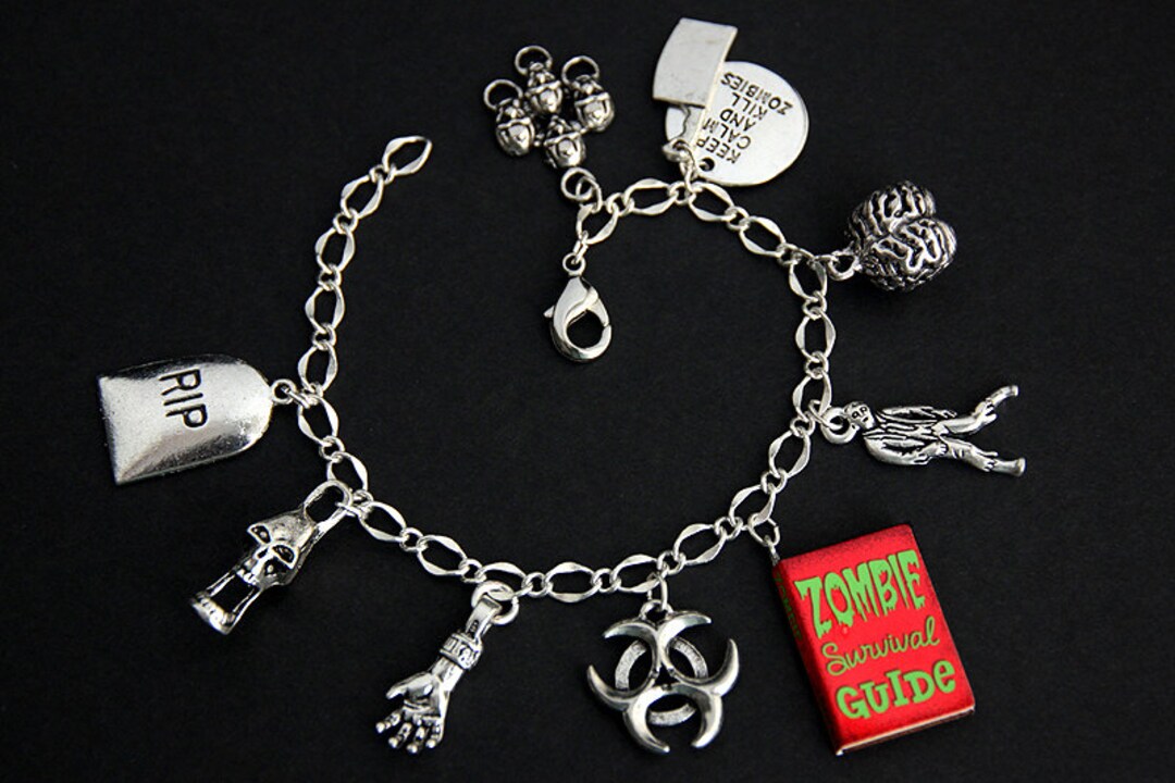 Zombie Bracelet. Zombie Apocalypse Charm Bracelet. Undead Bracelet ...