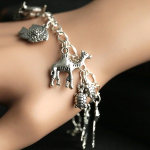 Animals Bracelet. World Animals Charm Bracelet. Wildlife Bracelet ...