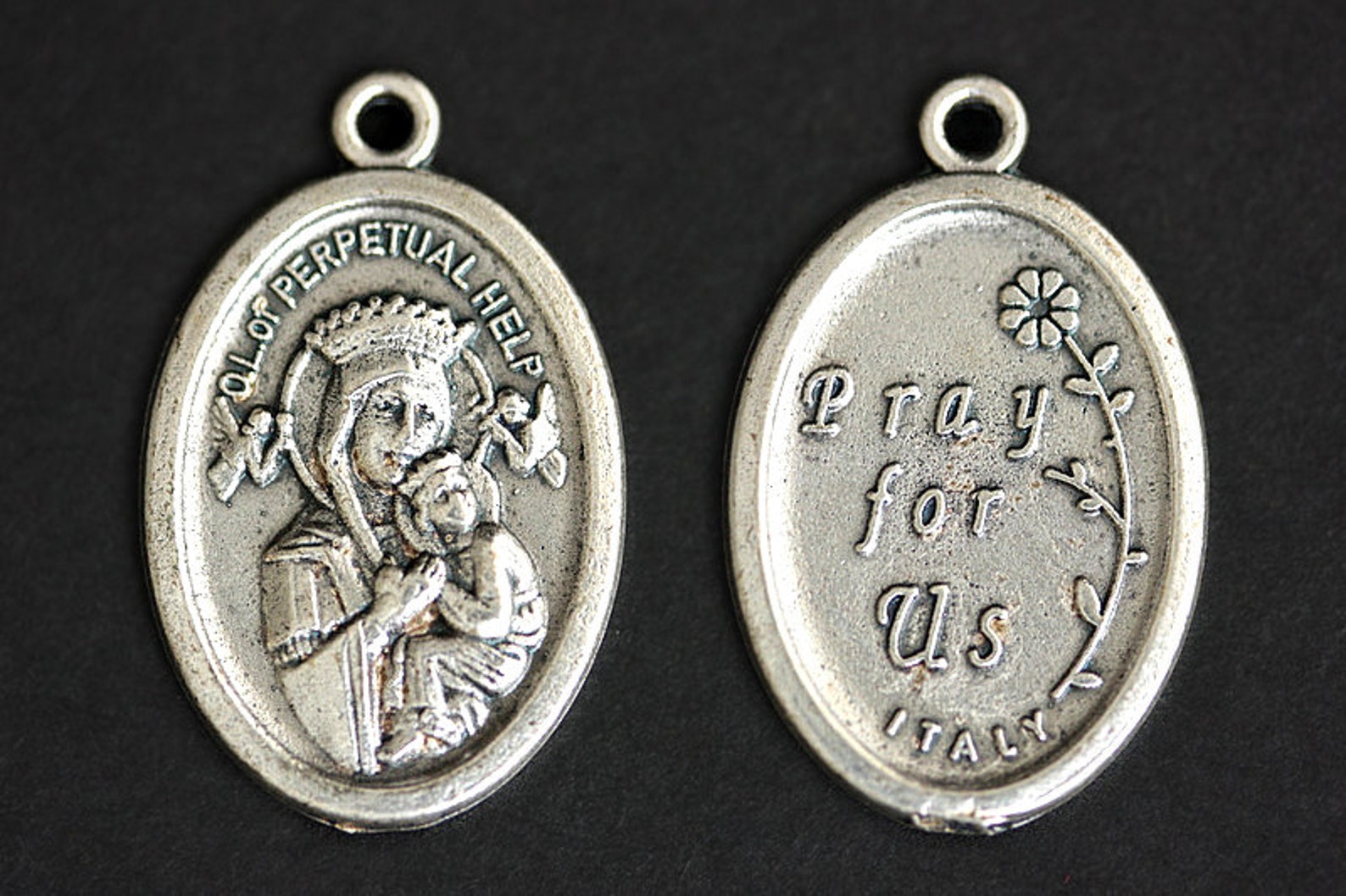 Our Lady of Perpetual Help Necklace. Christian Necklace. Saint | Etsy