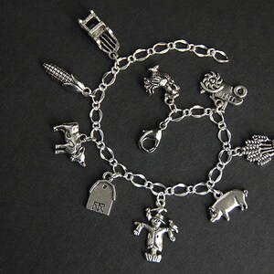 Farm Bracelet. Farm Life Charm Bracelet. Farmer Bracelet. Farming ...