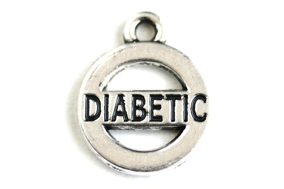 Diabetic Charm. Diabetes Charm. Double Sided Diabetic Add-on Charm for ...