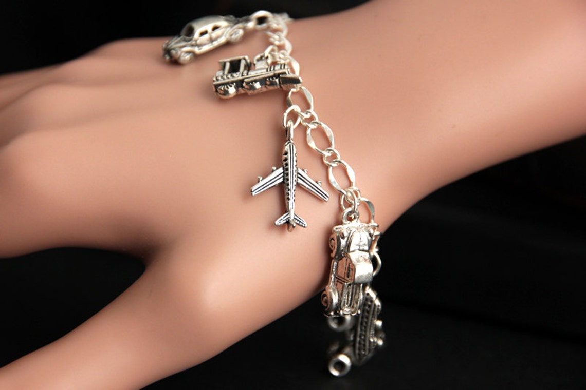 Transportation Bracelet. Charm Bracelet. Automobile Bracelet. Travel ...