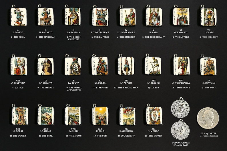 Tarot Card Bracelet. Strength Charm Bracelet. Divination | Etsy