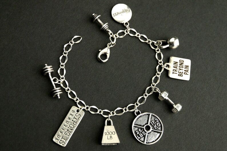 Weightlifting Bracelet. Bench Press Charm Bracelet. Weight Lifting ...