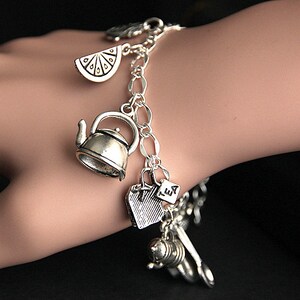 Tea Bracelet. Tea Time Charm Bracelet. Tea Lover Bracelet. Teapot ...
