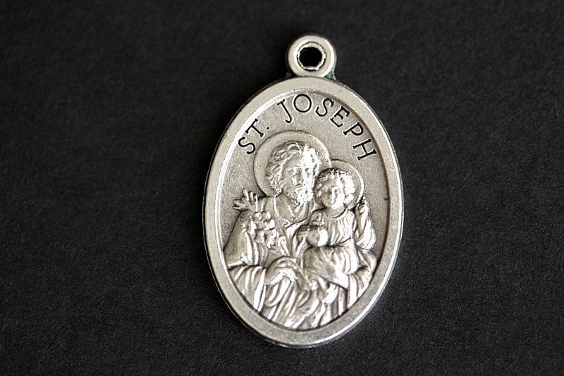 Saint Joseph Necklace. Catholic Necklace. St Joseph Medal - Etsy