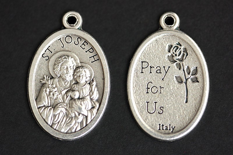 Saint Joseph Necklace. Catholic Necklace. St Joseph Medal Necklace ...