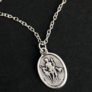 Saint Hubert Necklace. Christian Necklace. St Hubert Medal Necklace ...