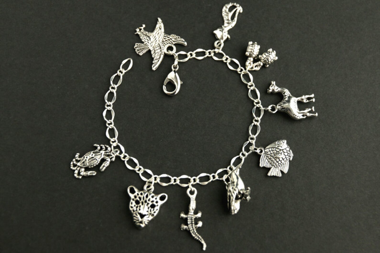 Animals Bracelet. World Animals Charm Bracelet. Wildlife - Etsy