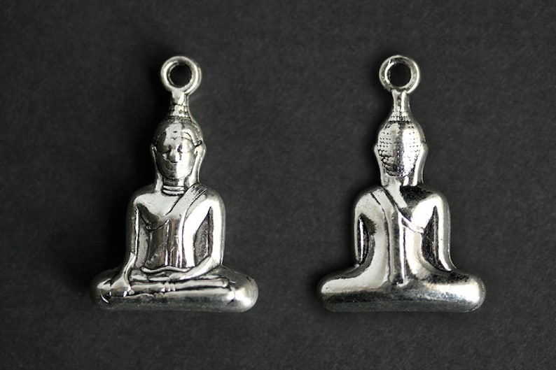 Skinny Buddha Necklace. Indian Buddha Charm Necklace. Buddhist Necklace ...