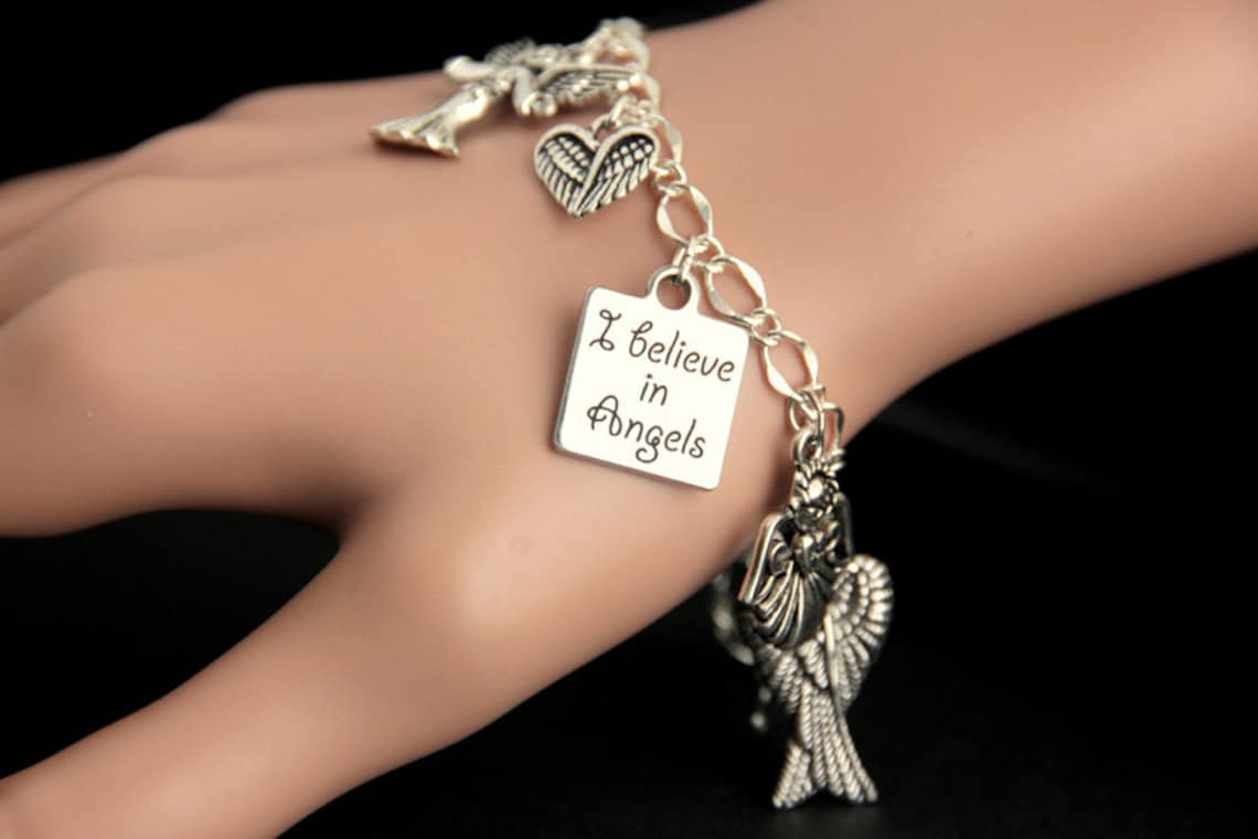 Angel Bracelet. Believe in Angels Charm Bracelet. Christian - Etsy