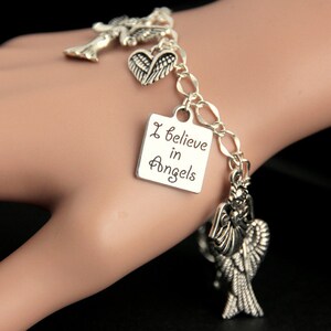 Angel Bracelet. Believe in Angels Charm Bracelet. Christian Bracelet ...