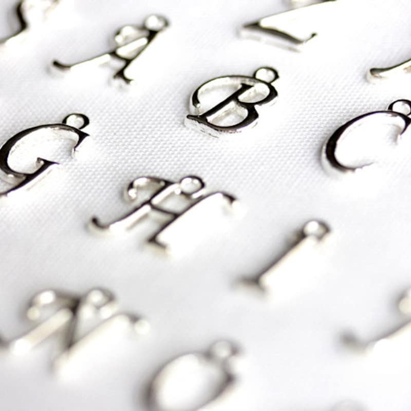 Initial Charm - Etsy