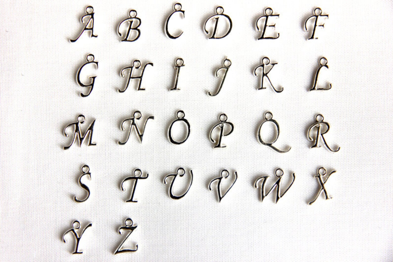 Initial Charm. Script Letter Charm. Alphabet Charm. Add-on Charm for ...