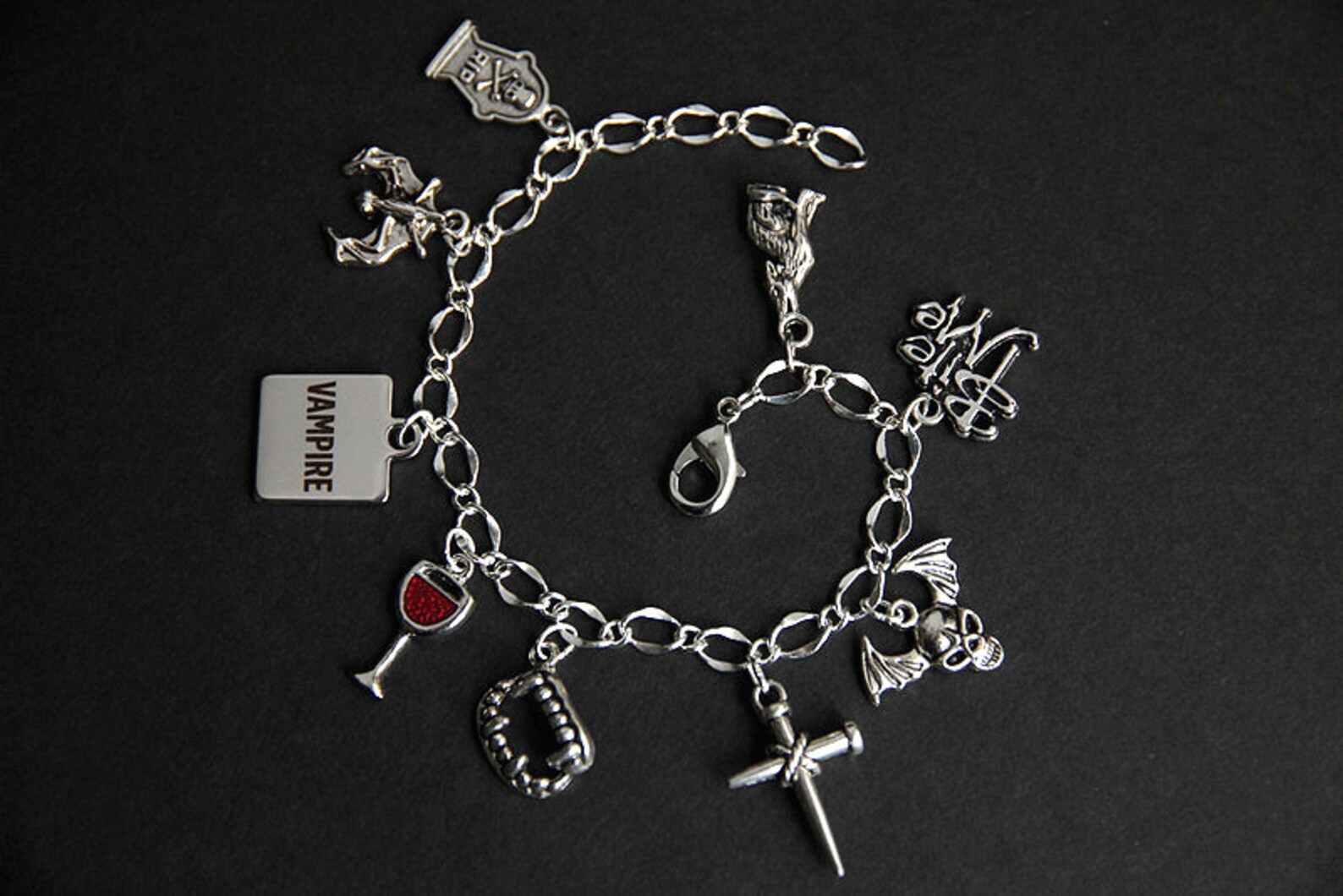 Vampire Bracelet. Vampire Charm Bracelet. Gothic Bracelet. | Etsy