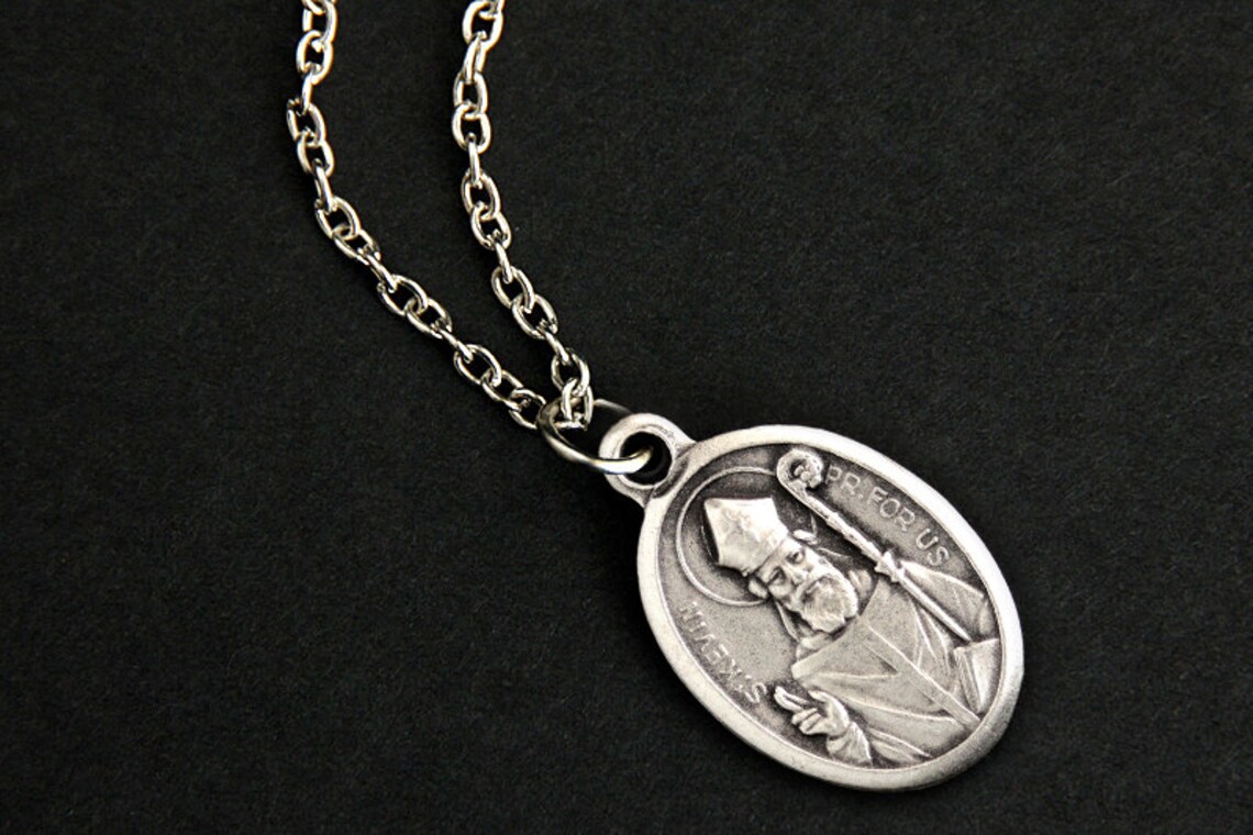 Saint Kevin Necklace. Christian Necklace. St Kevin Medal - Etsy