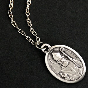 Saint Kevin Necklace. Christian Necklace. St Kevin Medal Necklace ...