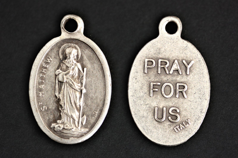 Saint Matthew Necklace. Christian Necklace. St Matthew Medal - Etsy