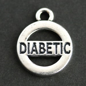 Diabetic Charm. Diabetes Charm. Double Sided Diabetic Add-on Charm for ...