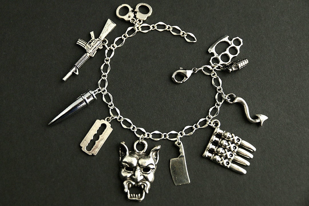 Evil Deeds Bracelet. Devil Made Me Do It Charm Bracelet. Evil Bracelet ...