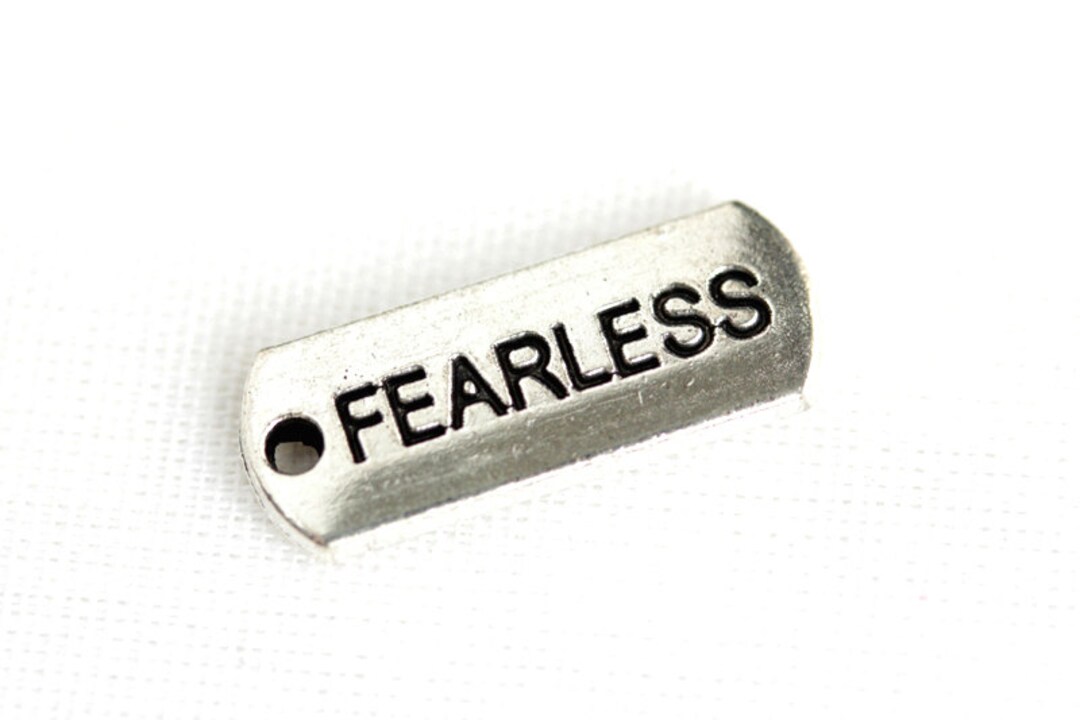 Fearless Charm. Add-on Charm for Charm Bracelets. Silver Plated Charm ...