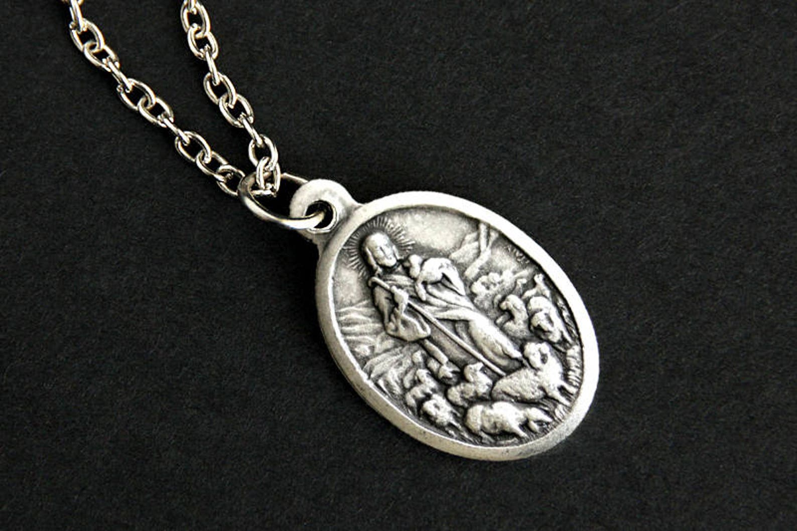 Good Shepherd Necklace. Catholic Necklace. Good Shepherd Medal - Etsy