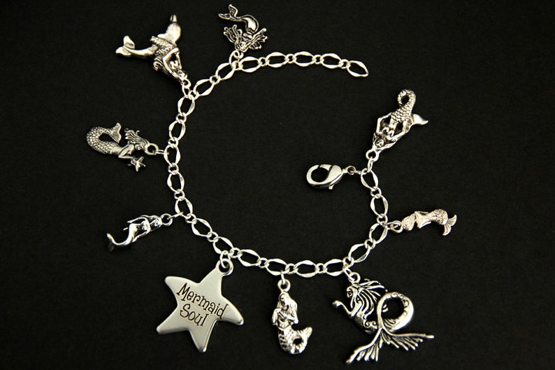 Mermaid Bracelet. Fairy Tale Charm Bracelet. Mermaid Soul Bracelet ...