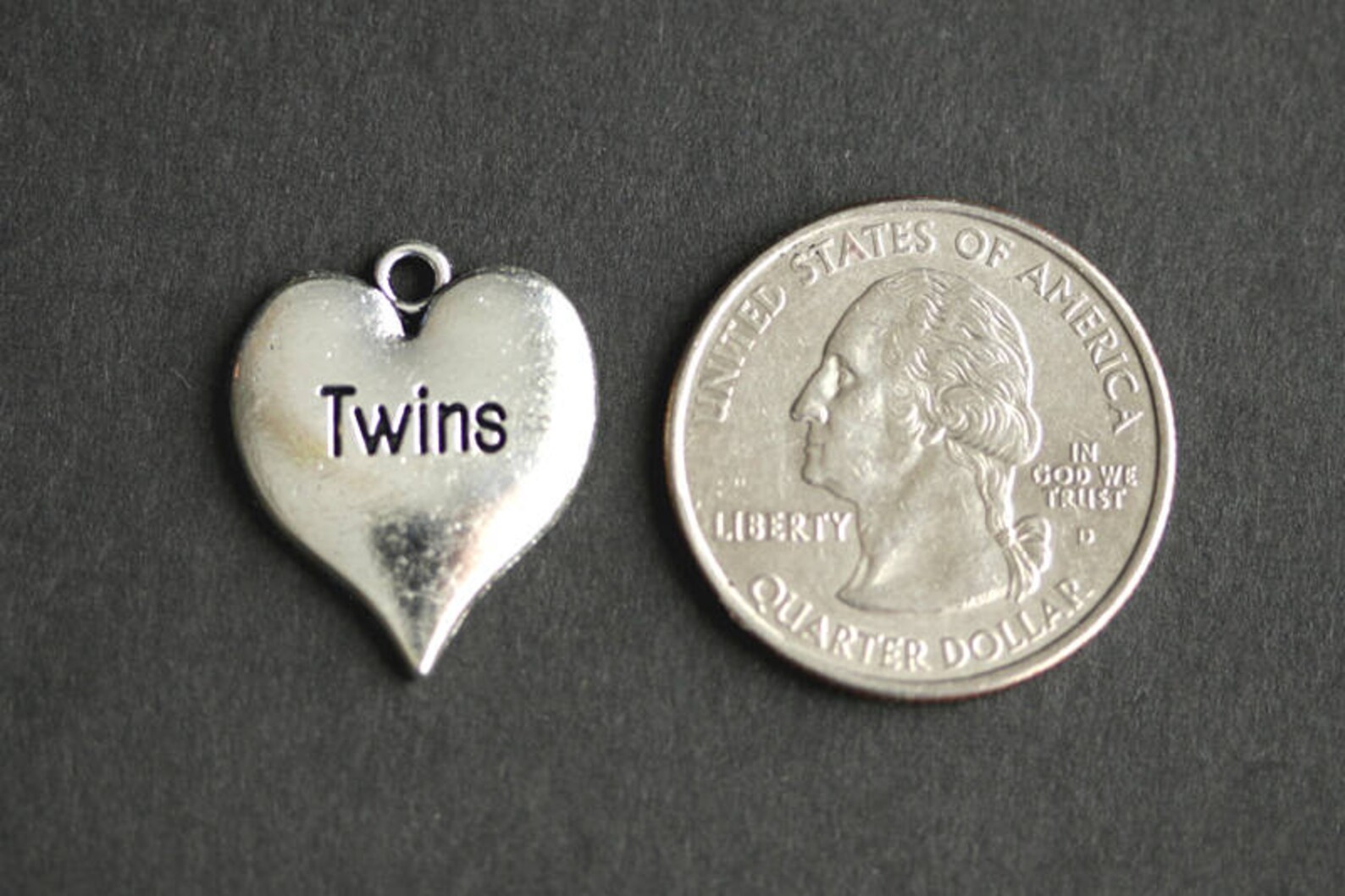 Twins Charm. Heart Charm. Twins Heart Charm. Add-on Charm for - Etsy