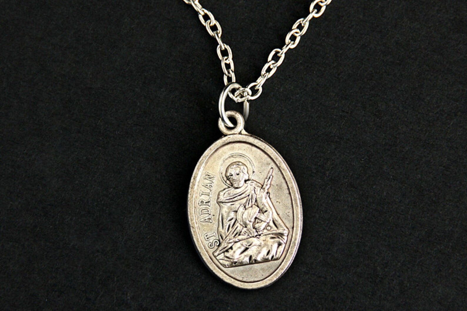 Saint Adrian Necklace. Catholic Saint Necklace. St Adrian - Etsy