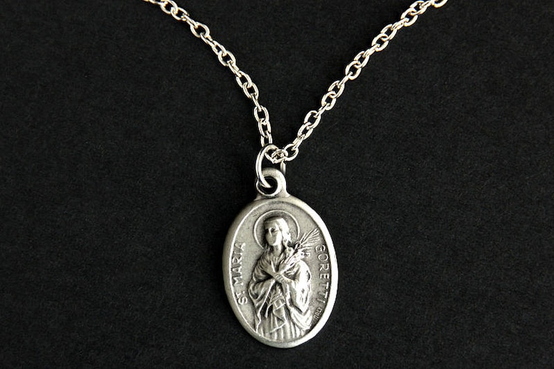 Saint Maria Goretti Necklace. Catholic Necklace. St Maria | Etsy