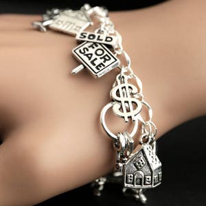 Real Estate Bracelet. Real Estate Agent Charm Bracelet. Realty Bracelet ...