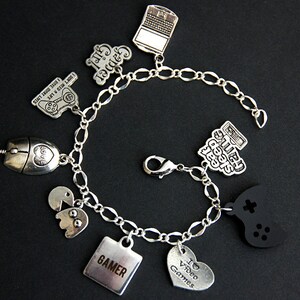 Gamer Bracelet. Gamer Girl Charm Bracelet. Video Games Bracelet. Online ...
