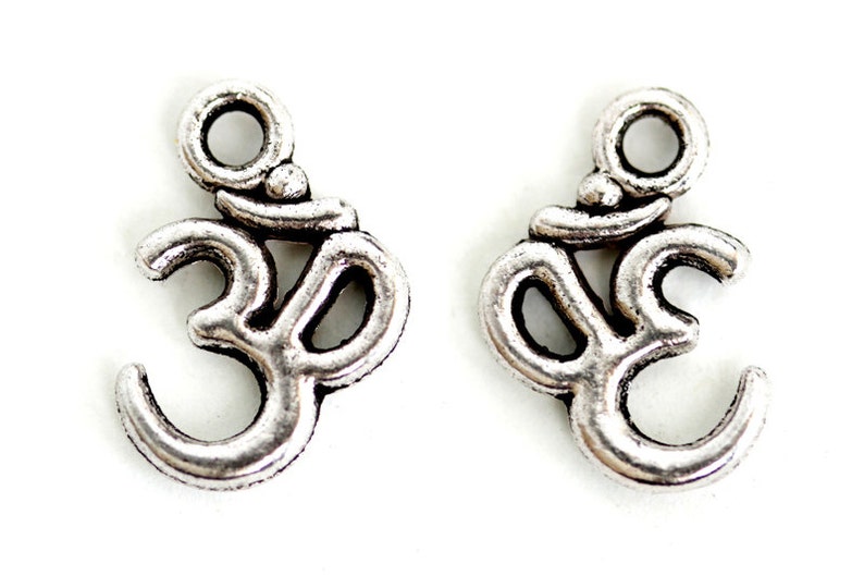 Om Charm. Add-on Charm for Bracelet Charm or Necklace Charm. Silver ...