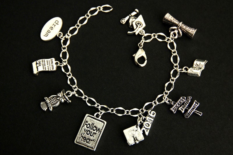 Graduation Bracelet. Graduation Gift Charm Bracelet. Graduate - Etsy