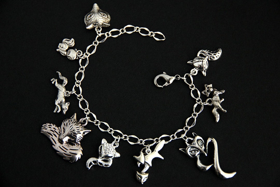 Fox Bracelet. Woodland Fox Charm Bracelet. Forest Animal Bracelet ...