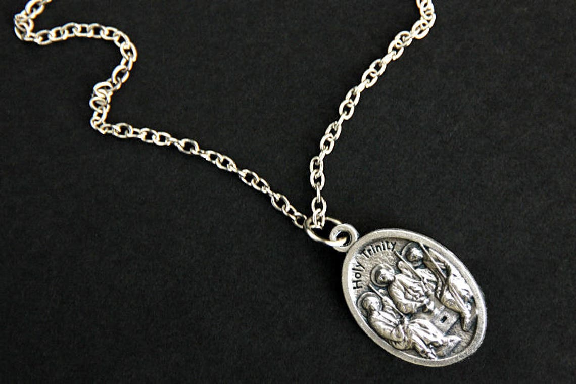 Holy Trinity Necklace. Catholic Necklace. Holy Trinity Medal Necklace ...