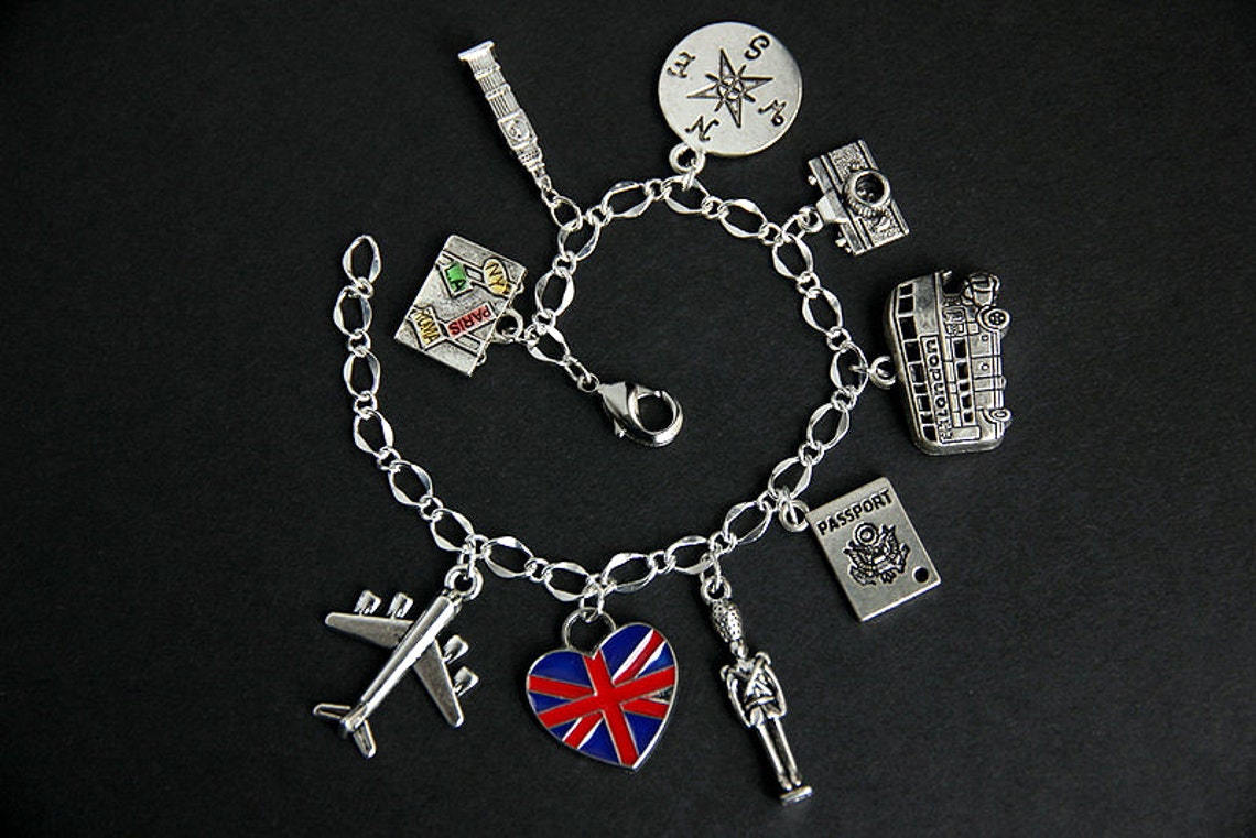 London Bracelet. United Kingdom Charm Bracelet. Great Britain - Etsy