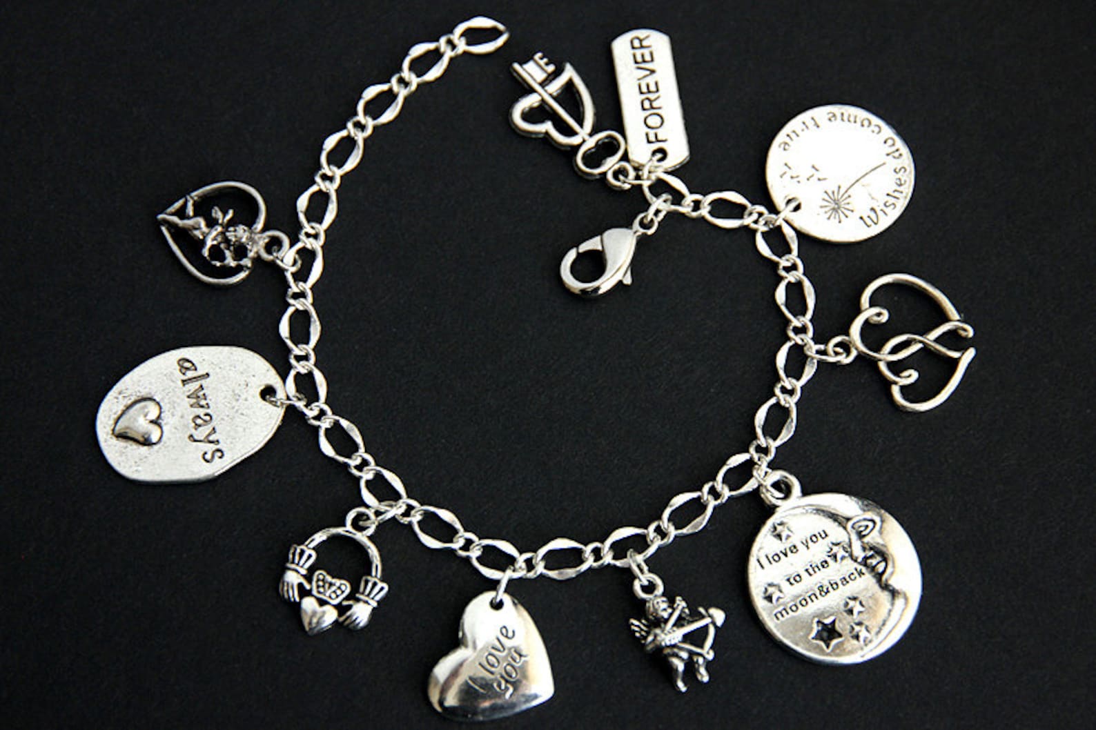 Love Bracelet. Romance Charm Bracelet. Romantic Bracelet. - Etsy