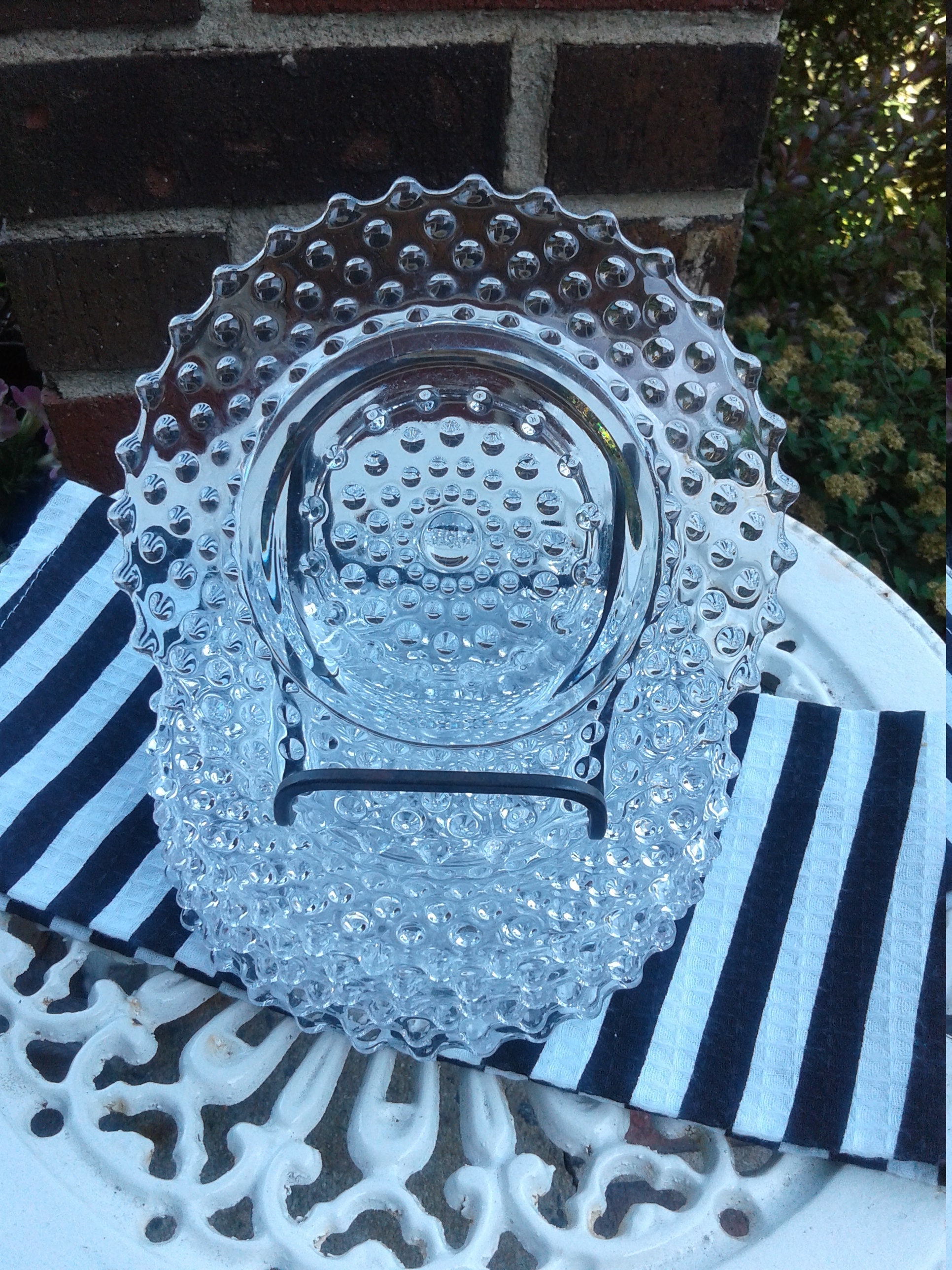 Vintage Clear Hobnail Bread and Butter Plate by Duncan & Miller ...