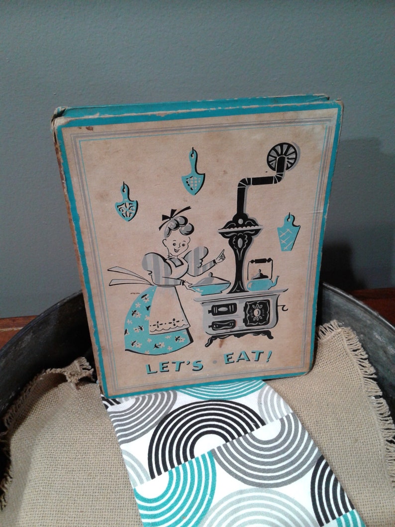 Let's Eat! Accordion Style Recipe Holder/binder/ Vintage File for ...